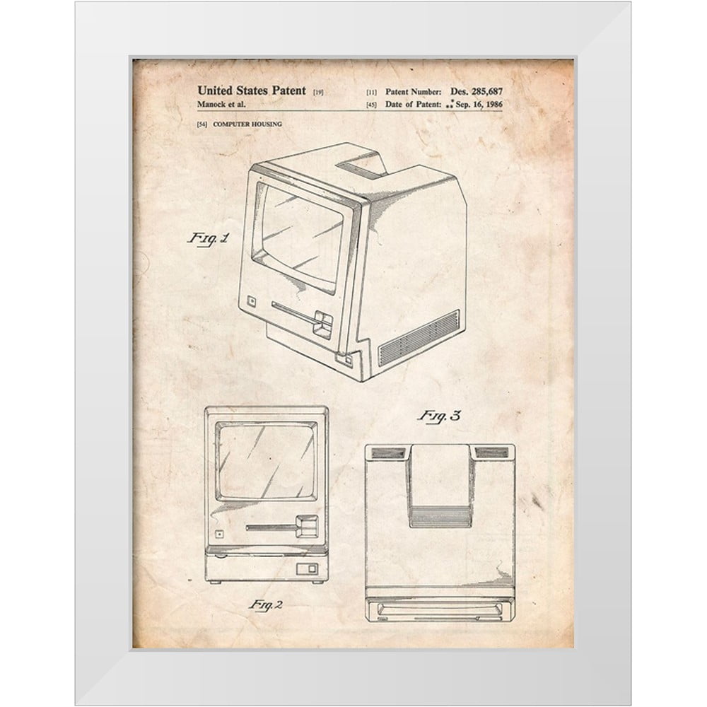 Borders, Cole 25x32 White Modern Wood Framed Museum Art Print Titled ...