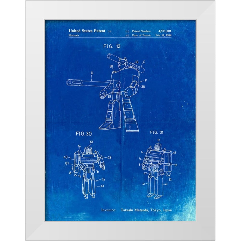 Borders, Cole 25x32 White Modern Wood Framed Museum Art Print Titled ...