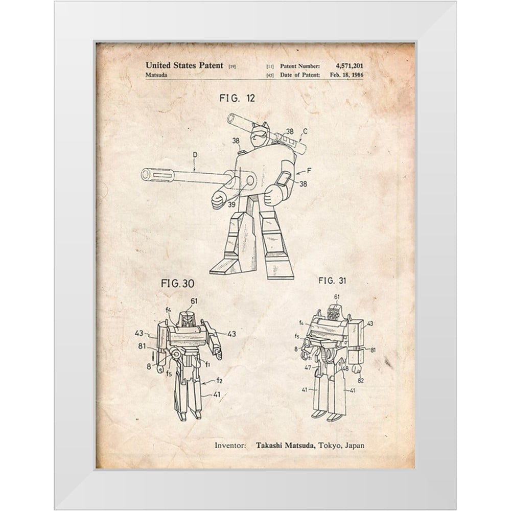 Borders, Cole 25x32 White Modern Wood Framed Museum Art Print Titled ...