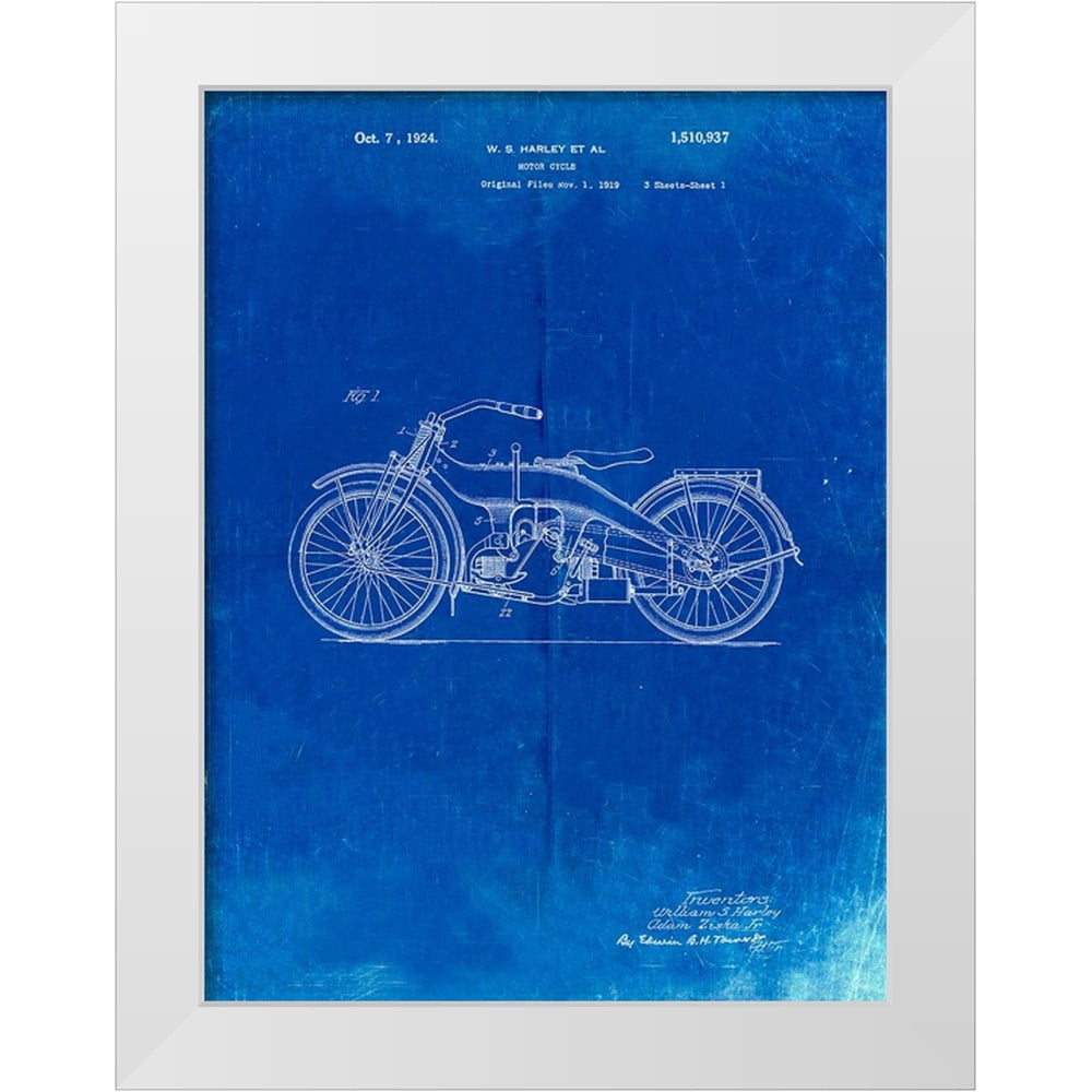 Borders, Cole 25x32 White Modern Wood Framed Museum Art Print Titled ...