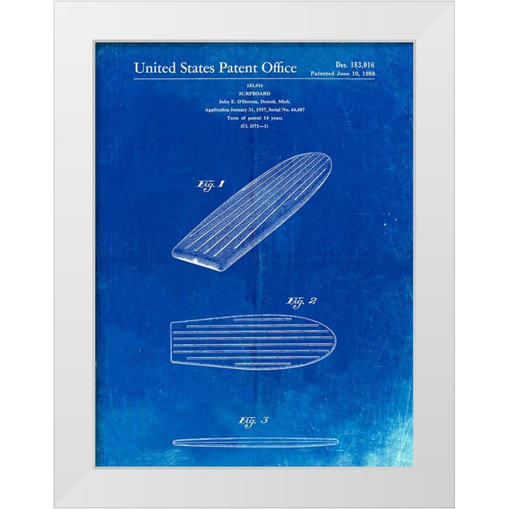 Borders, Cole 25x32 White Modern Wood Framed Museum Art Print Titled ...