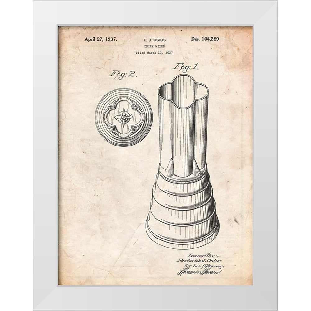 Borders, Cole 25x32 White Modern Wood Framed Museum Art Print Titled ...