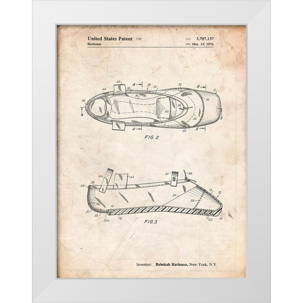 Borders, Cole 25x32 White Modern Wood Framed Museum Art Print Titled ...