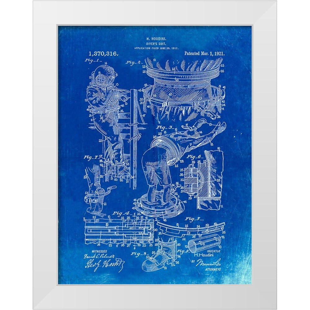 Borders, Cole 25x32 White Modern Wood Framed Museum Art Print Titled ...