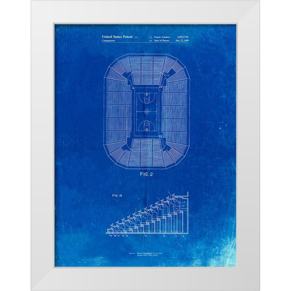 Borders, Cole 25x32 White Modern Wood Framed Museum Art Print Titled ...