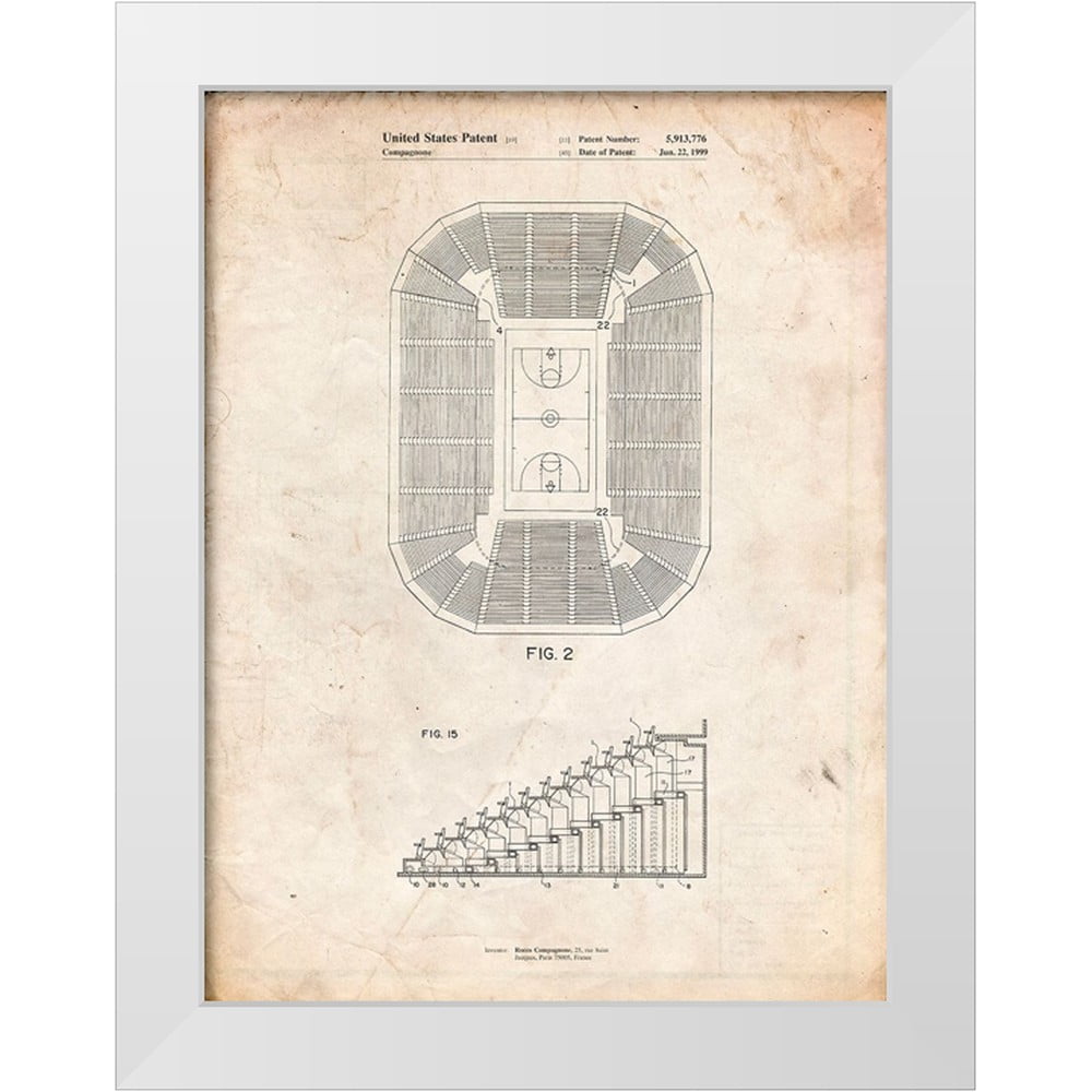 Borders, Cole 25x32 White Modern Wood Framed Museum Art Print Titled ...