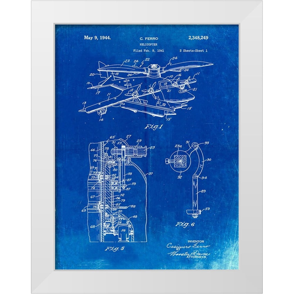 Borders, Cole 25x32 White Modern Wood Framed Museum Art Print Titled ...