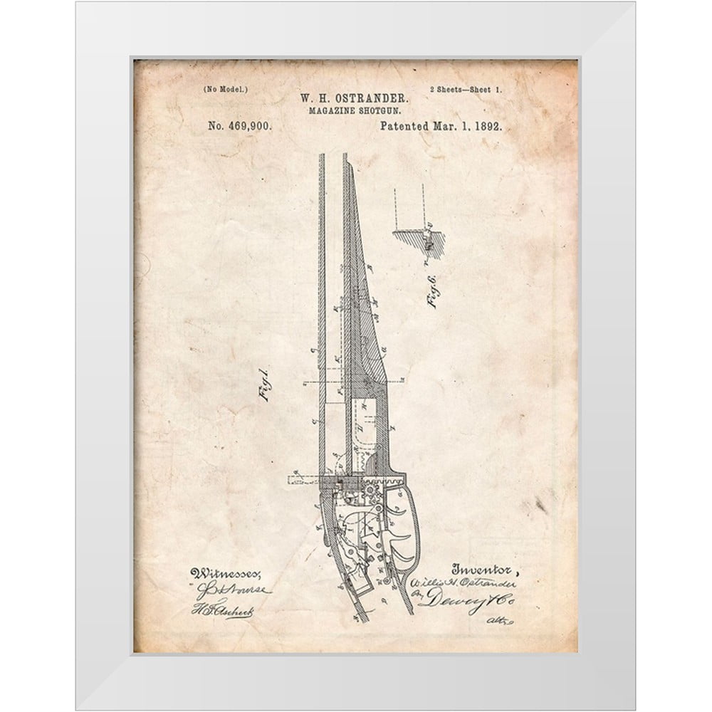 Borders, Cole 25x32 White Modern Wood Framed Museum Art Print Titled ...