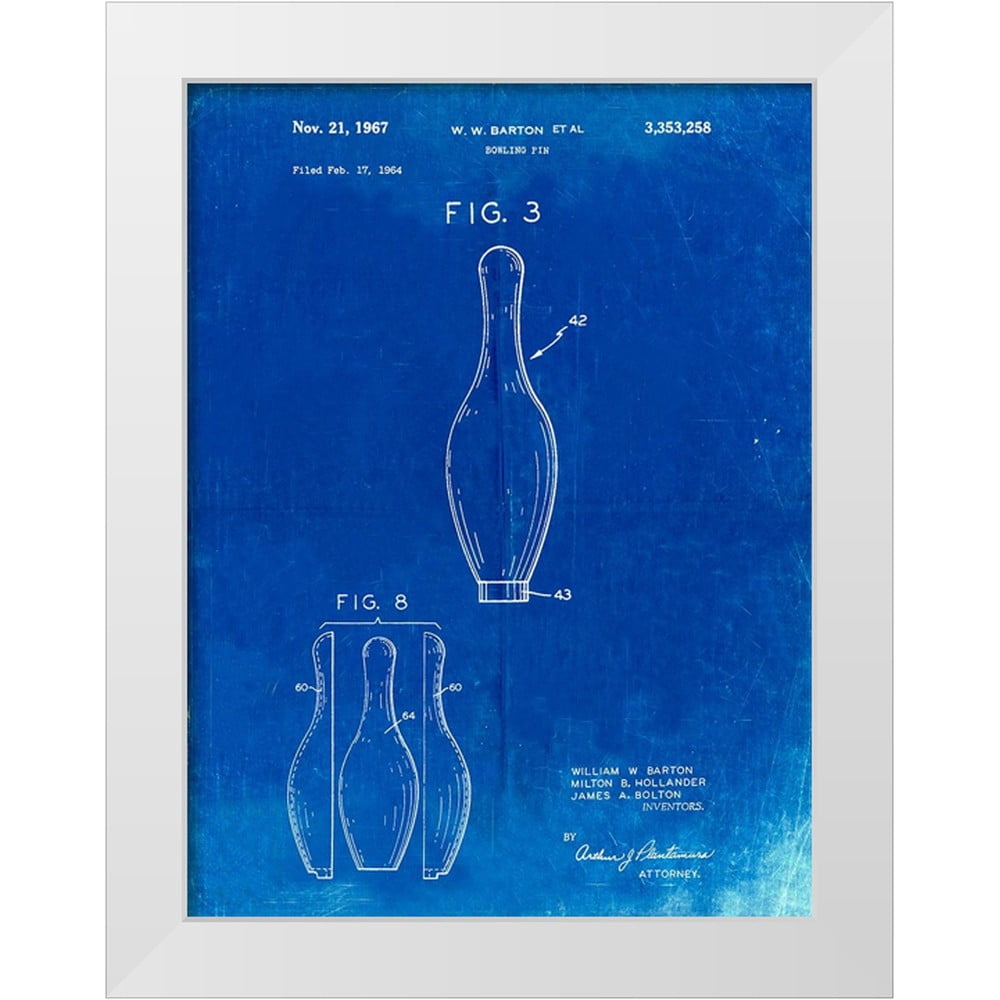 Borders, Cole 25x32 White Modern Wood Framed Museum Art Print Titled ...