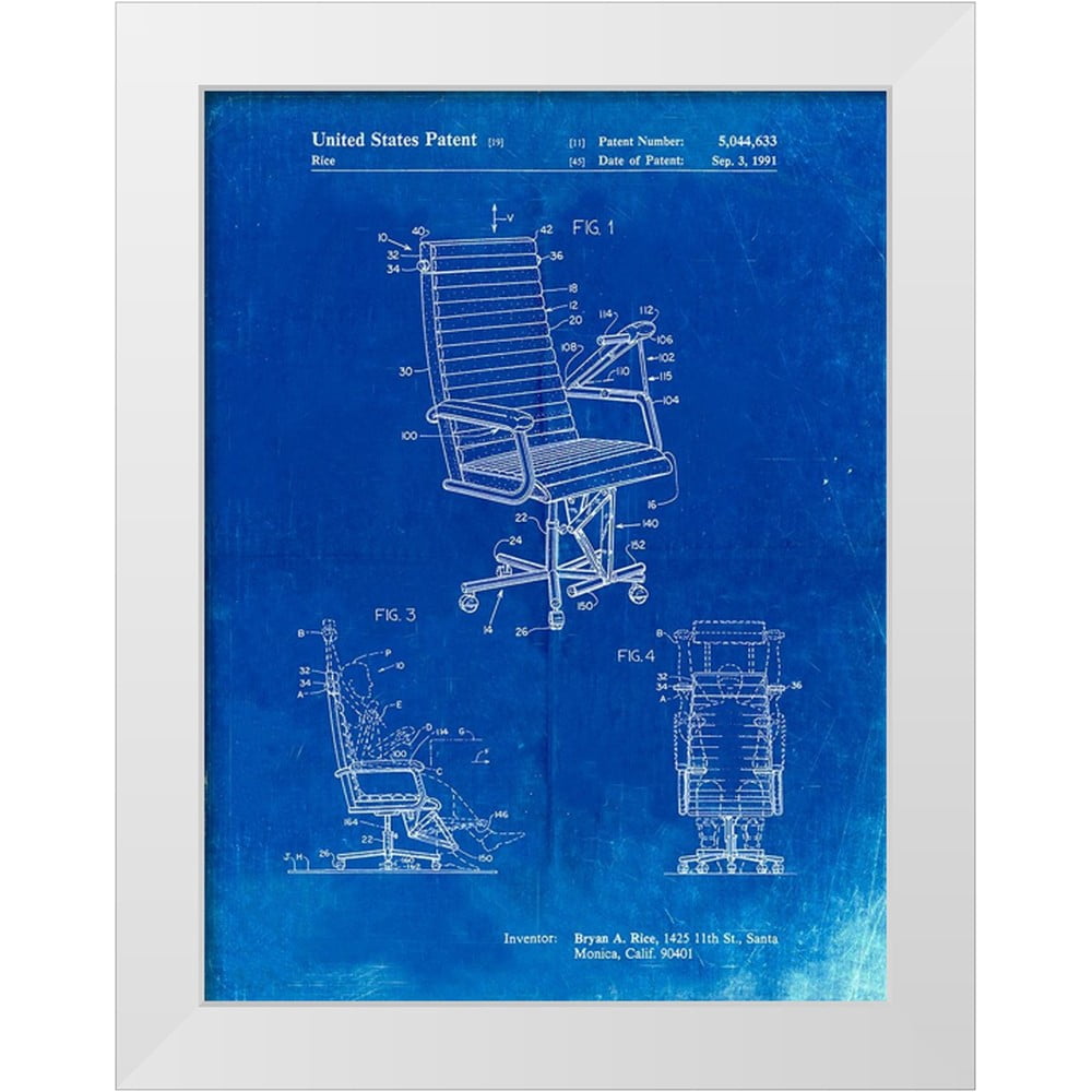 Borders, Cole 25x32 White Modern Wood Framed Museum Art Print Titled ...