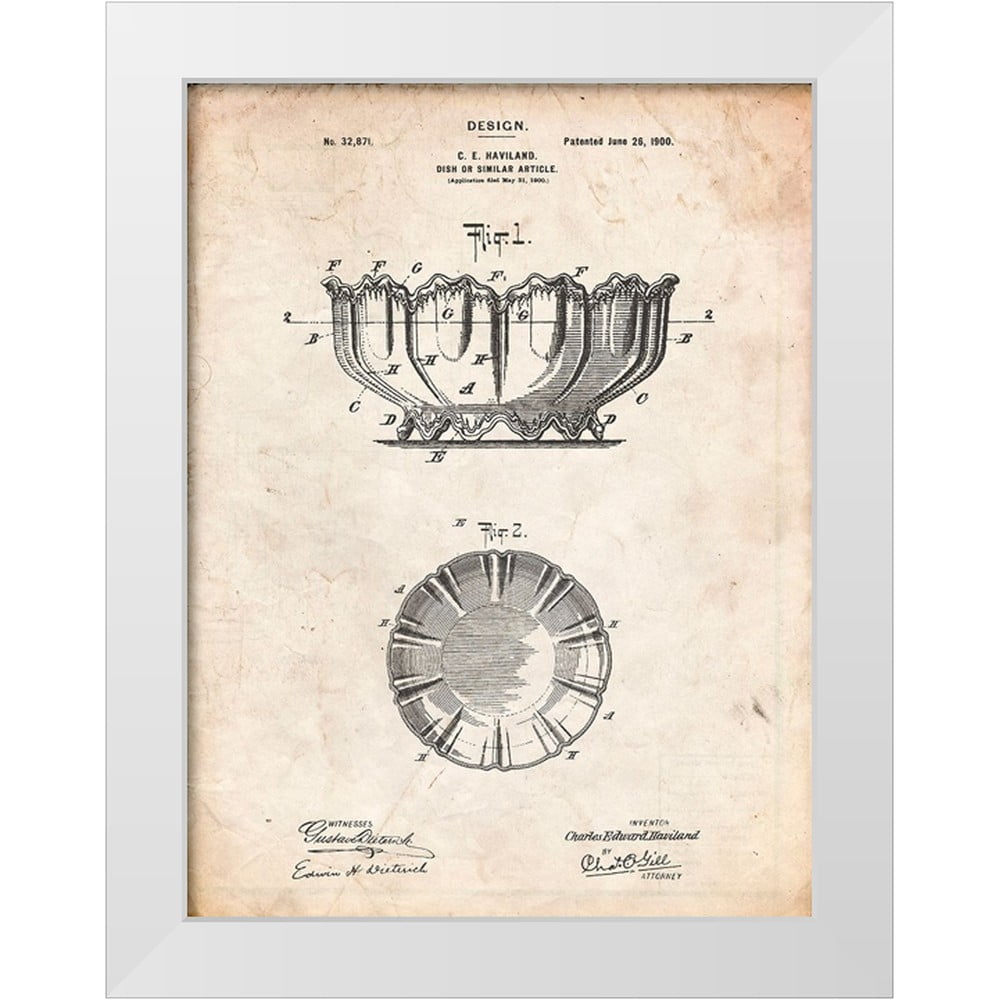 Borders, Cole 25x32 White Modern Wood Framed Museum Art Print Titled ...