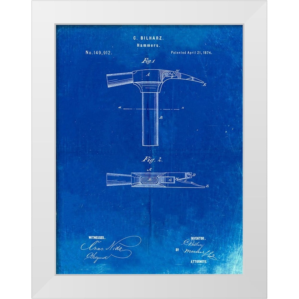 Borders, Cole 25x32 White Modern Wood Framed Museum Art Print Titled ...
