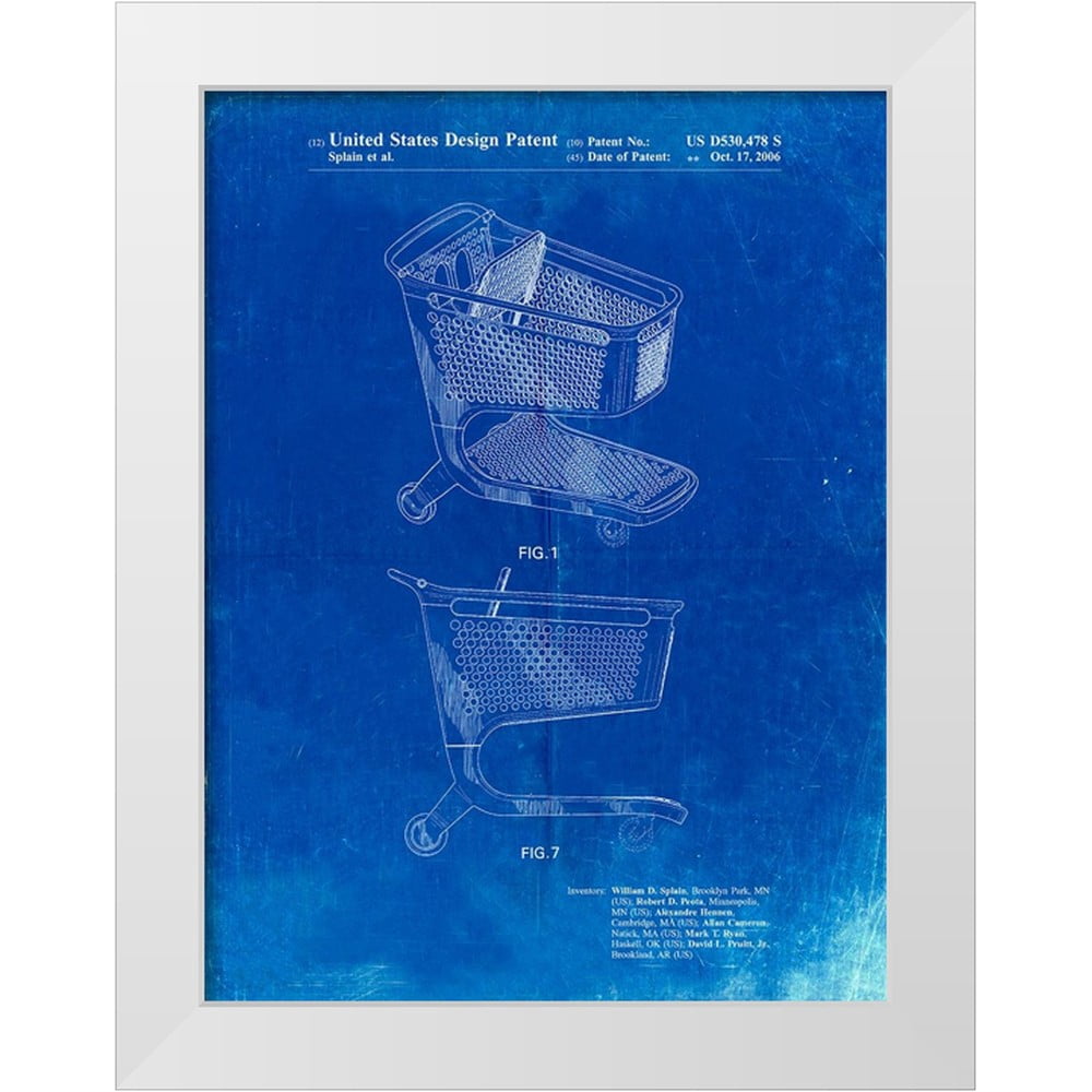 Borders, Cole 25x32 White Modern Wood Framed Museum Art Print Titled ...