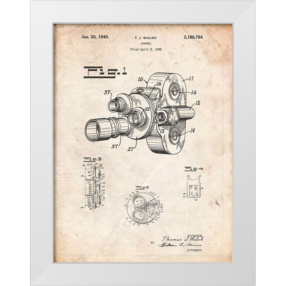 Borders, Cole 25x32 White Modern Wood Framed Museum Art Print Titled ...