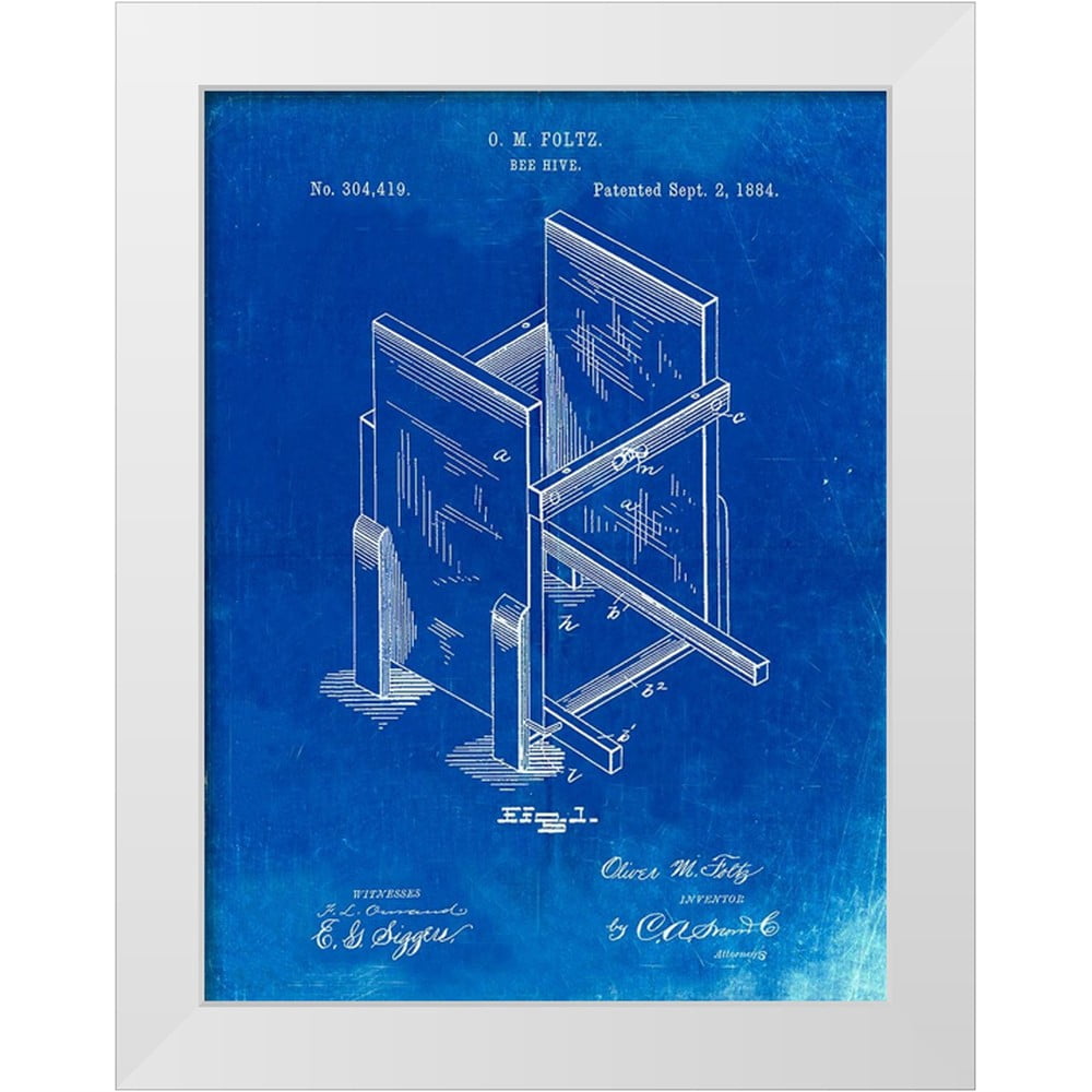 Borders, Cole 25x32 White Modern Wood Framed Museum Art Print Titled ...