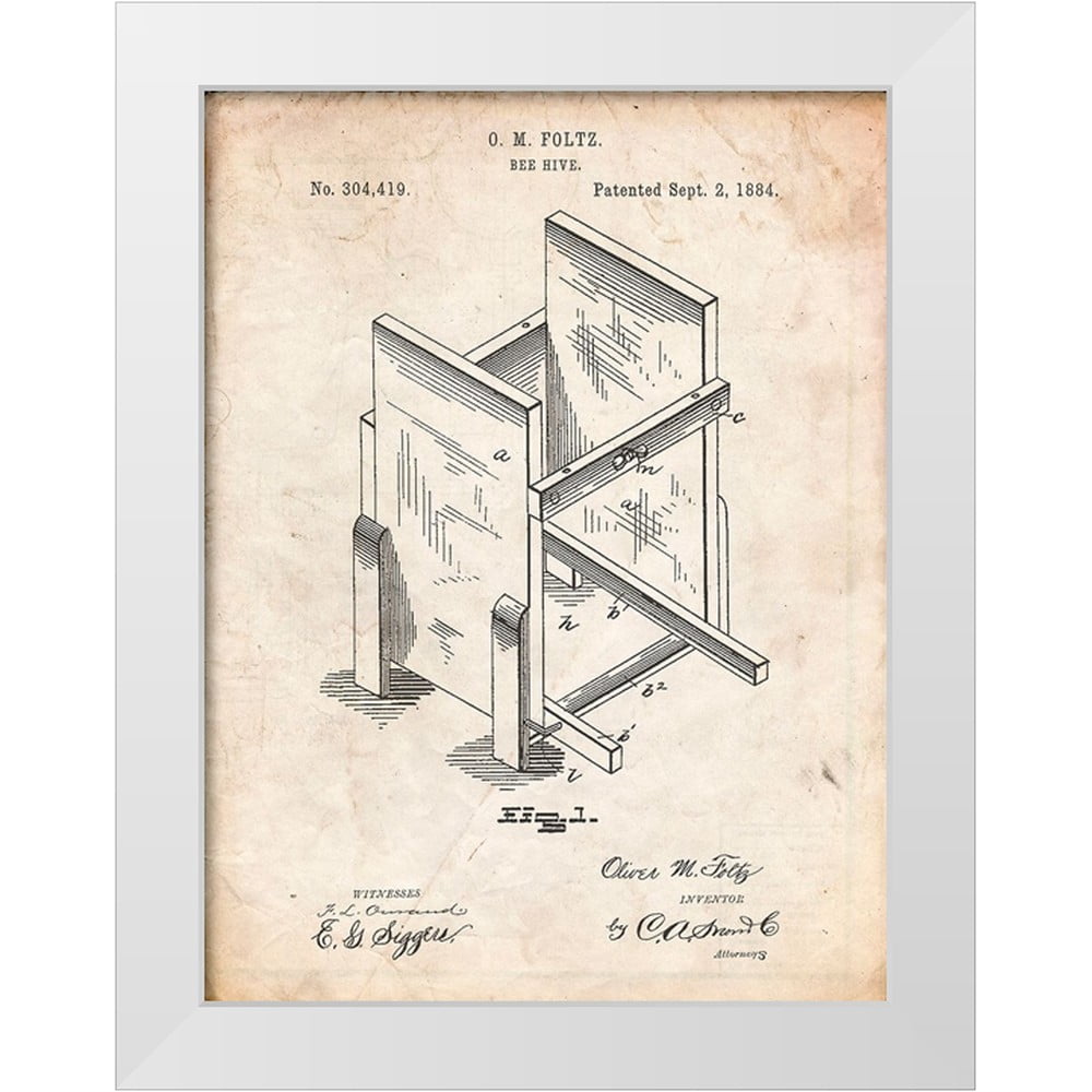 Borders, Cole 25x32 White Modern Wood Framed Museum Art Print Titled ...
