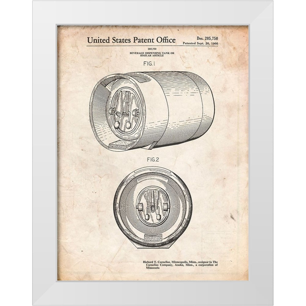 Borders, Cole 25x32 White Modern Wood Framed Museum Art Print Titled ...