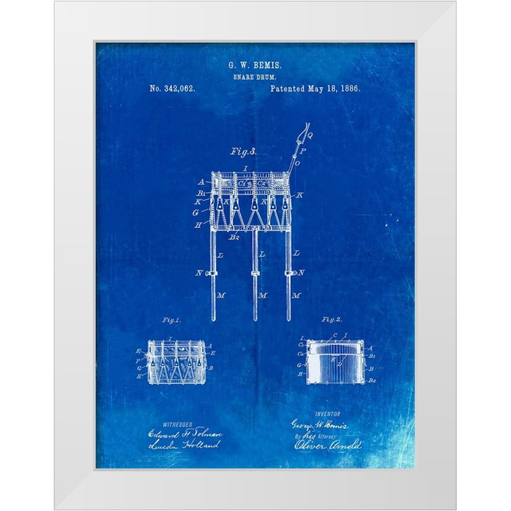 Borders, Cole 25x32 White Modern Wood Framed Museum Art Print Titled ...