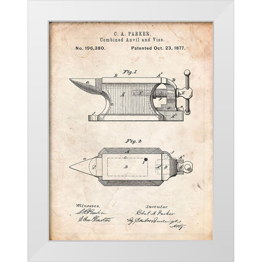 Borders, Cole 25x32 White Modern Wood Framed Museum Art Print Titled ...