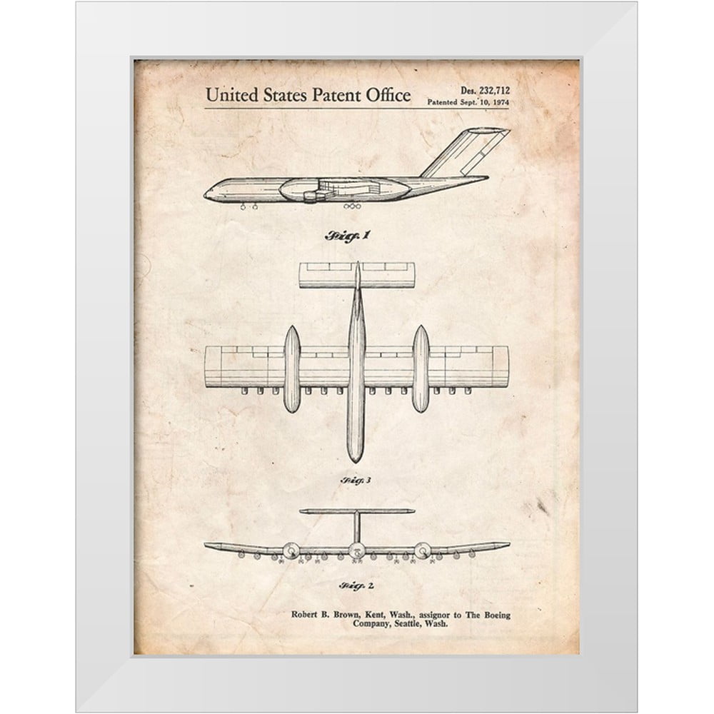 Borders, Cole 25x32 White Modern Wood Framed Museum Art Print Titled ...