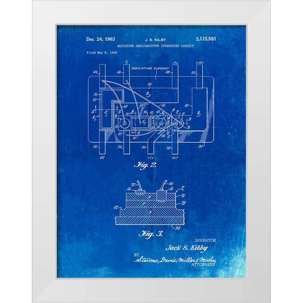 Borders, Cole 25x32 White Modern Wood Framed Museum Art Print Titled ...