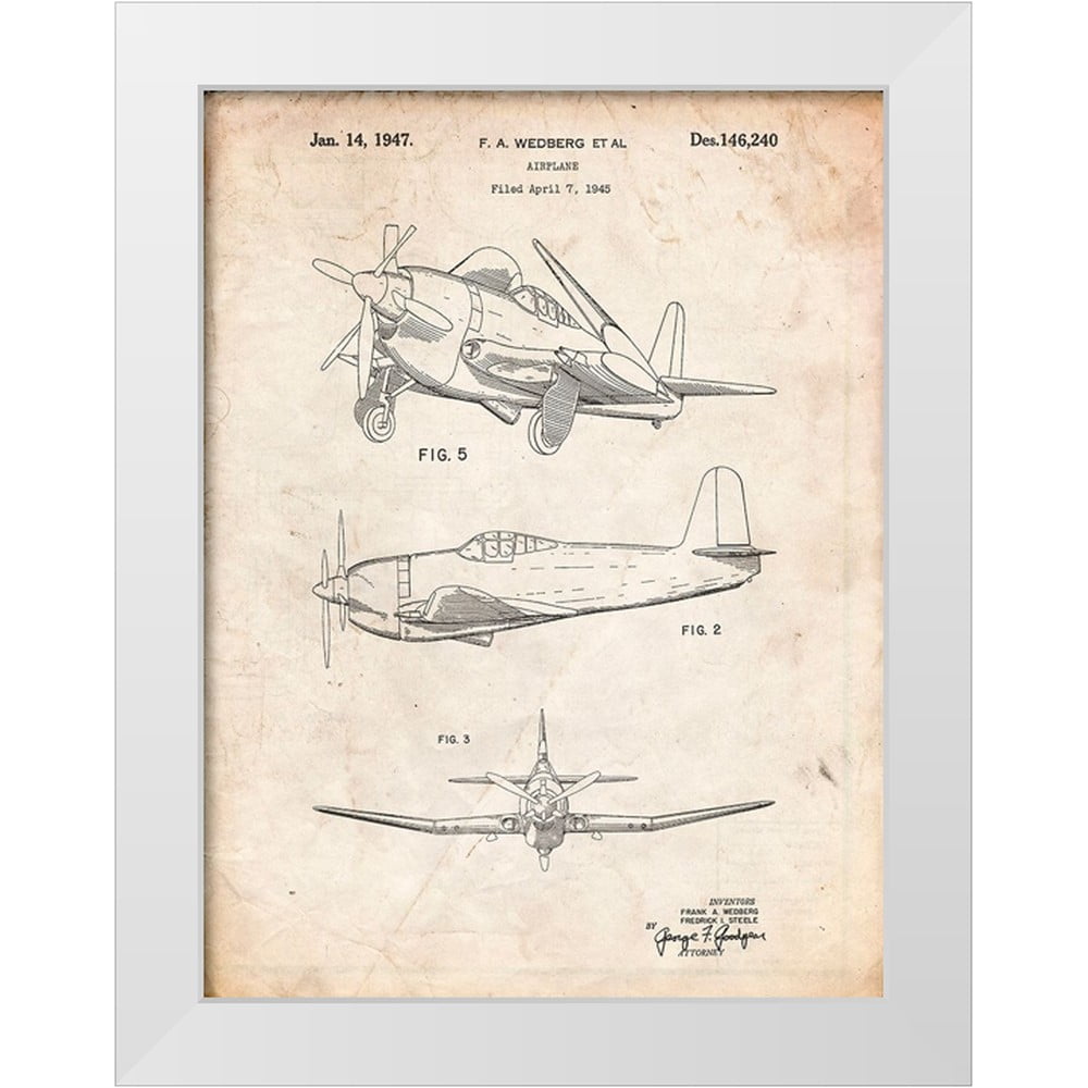 Borders, Cole 25x32 White Modern Wood Framed Museum Art Print Titled ...