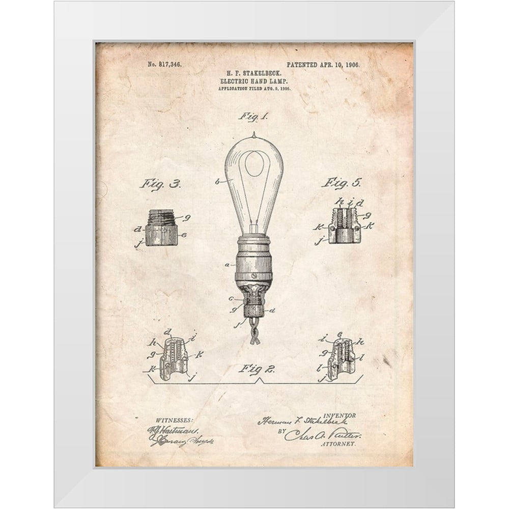 Borders, Cole 25x32 White Modern Wood Framed Museum Art Print Titled ...