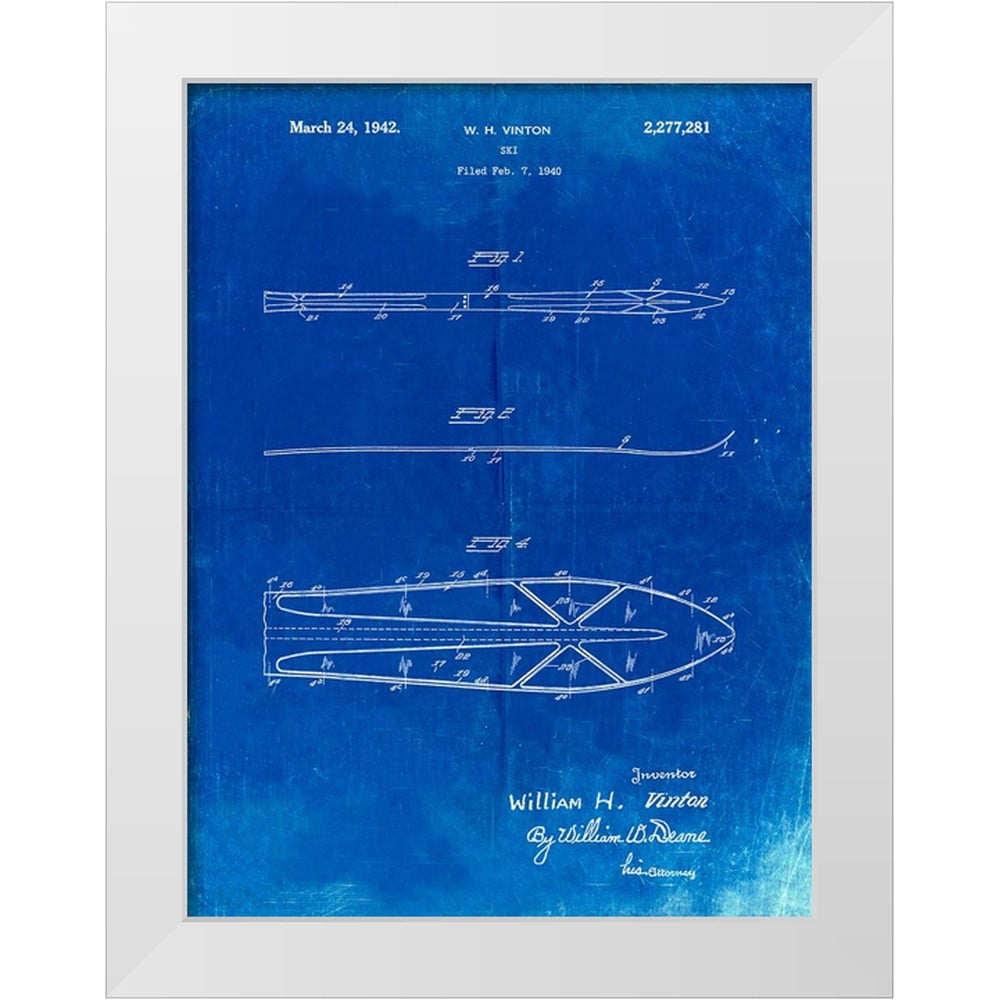 Borders, Cole 25x32 White Modern Wood Framed Museum Art Print Titled ...