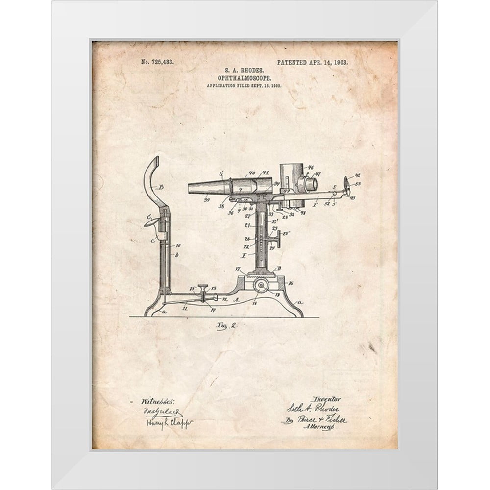 Borders, Cole 25x32 White Modern Wood Framed Museum Art Print Titled ...