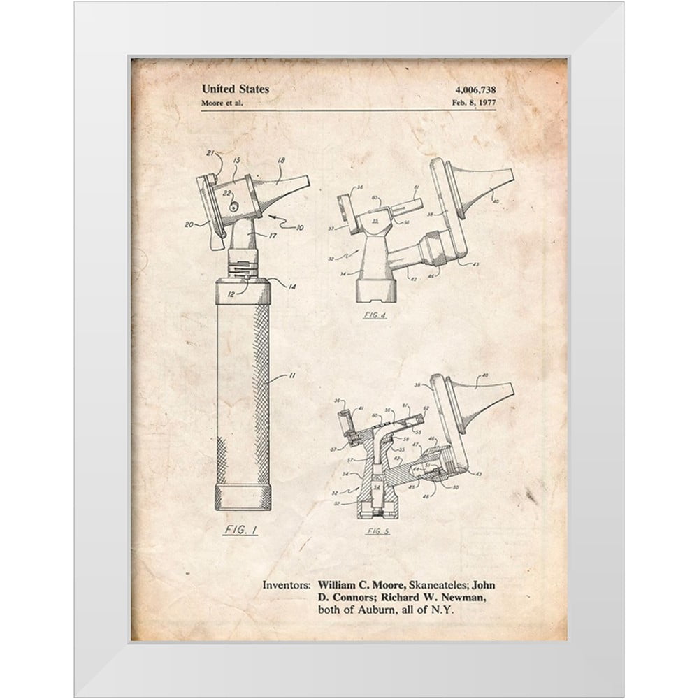 Borders, Cole 25x32 White Modern Wood Framed Museum Art Print Titled ...