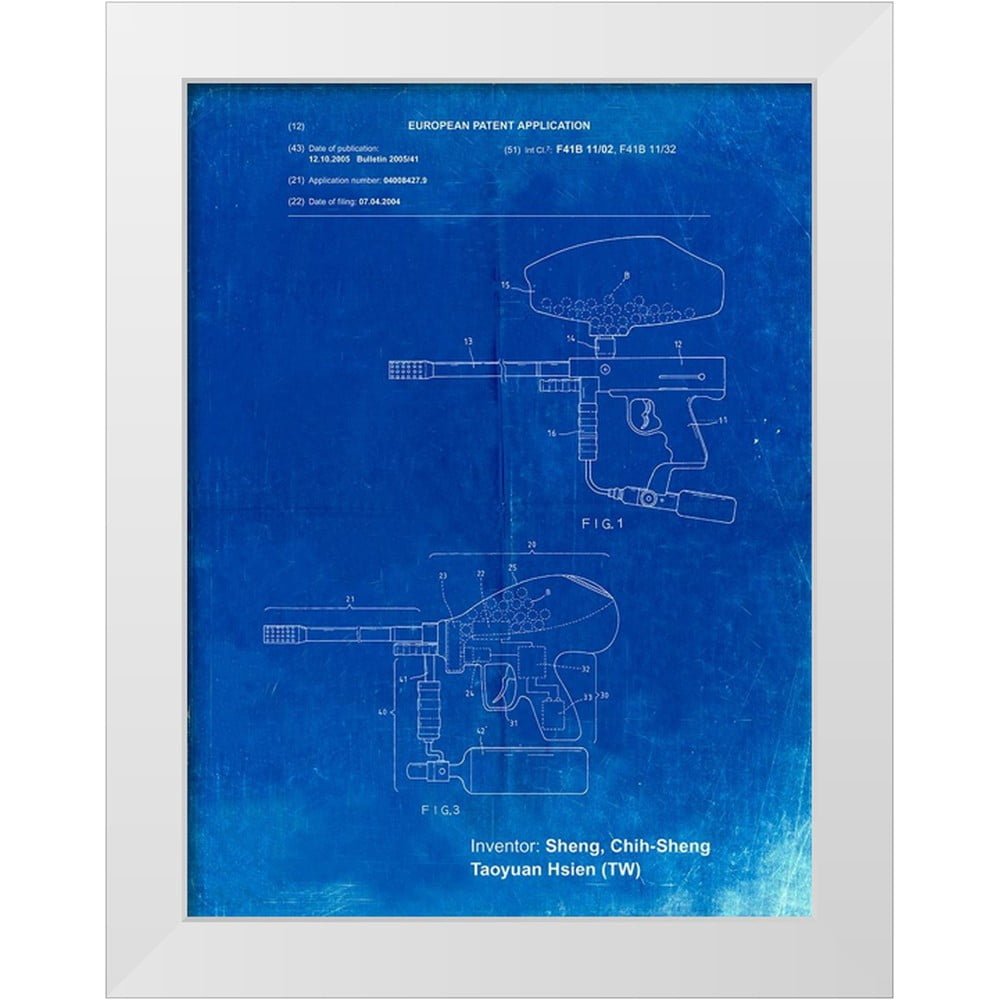 Borders, Cole 25x32 White Modern Wood Framed Museum Art Print Titled ...