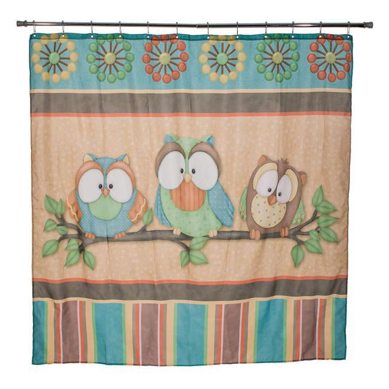 Borders Unlimited 70018 Whos Hoo Shower Curtain - Walmart Business Supplies