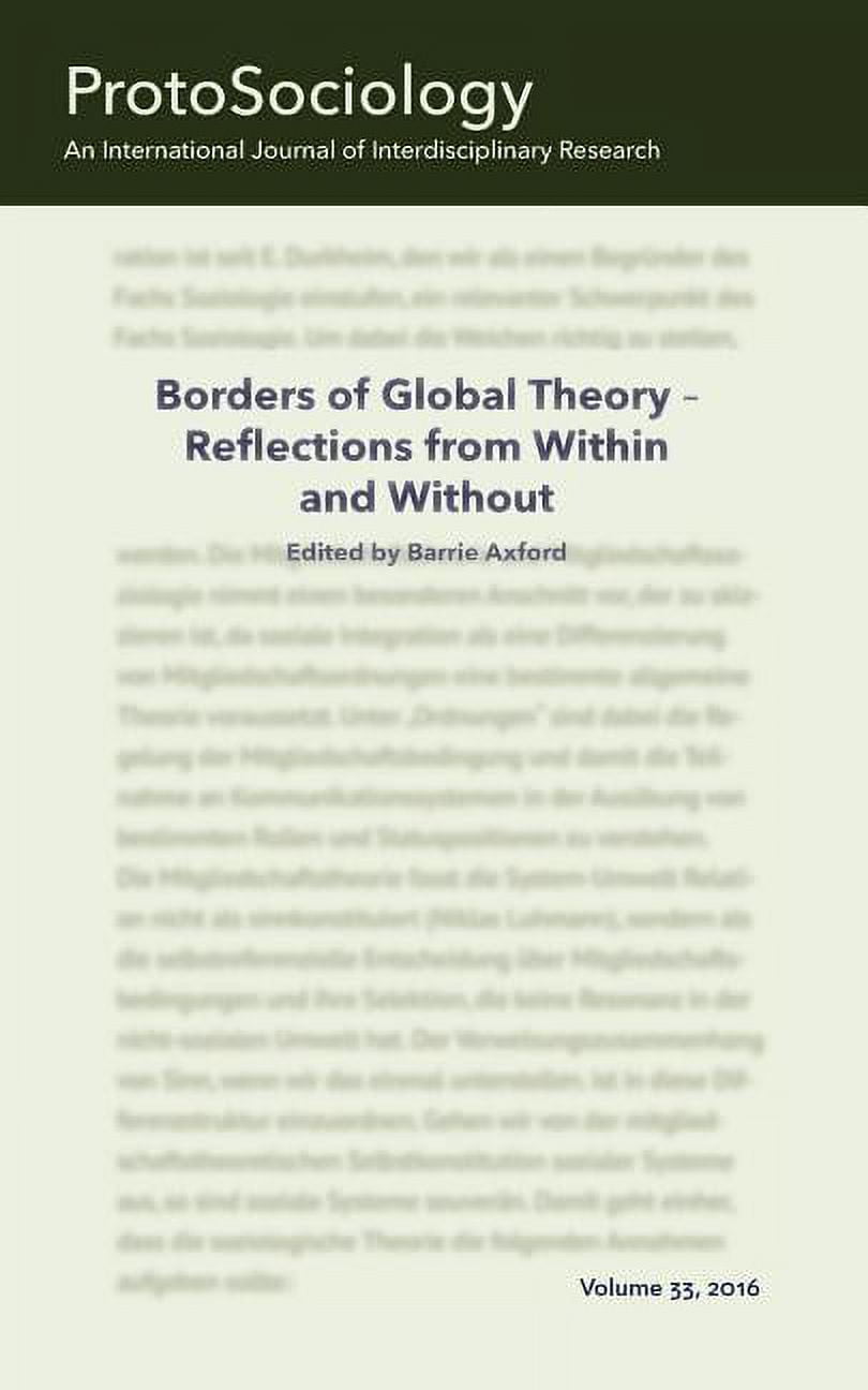 Borders of Global Theory - Reflections from Within and Without ...