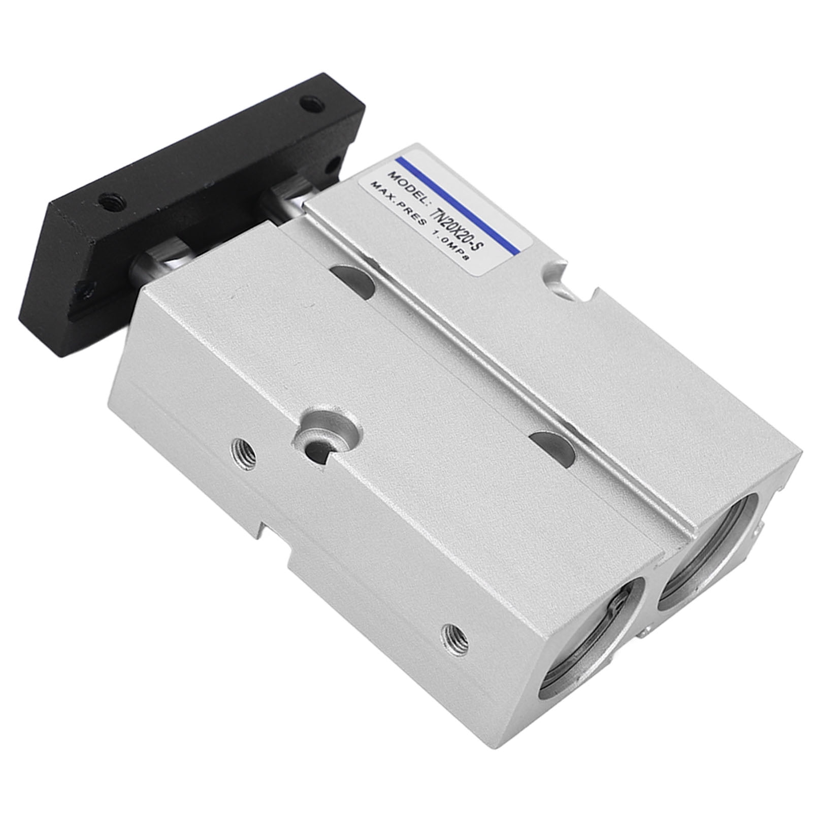 Bore 20mm Stroke Double Rod Aluminum Air Cylinder - M5 Port, 0.1-1.0MPa ...