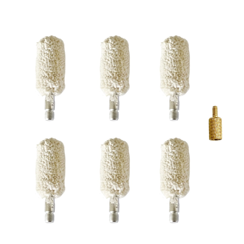 Bore Baby 12 Gauge Shotgun Cleaning Mop Brushes with Brass Adapter (6 ...
