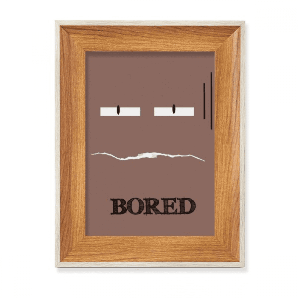 Bored Brown Emotion Stare Shut Desktop Wooden Photo Frame Display ...