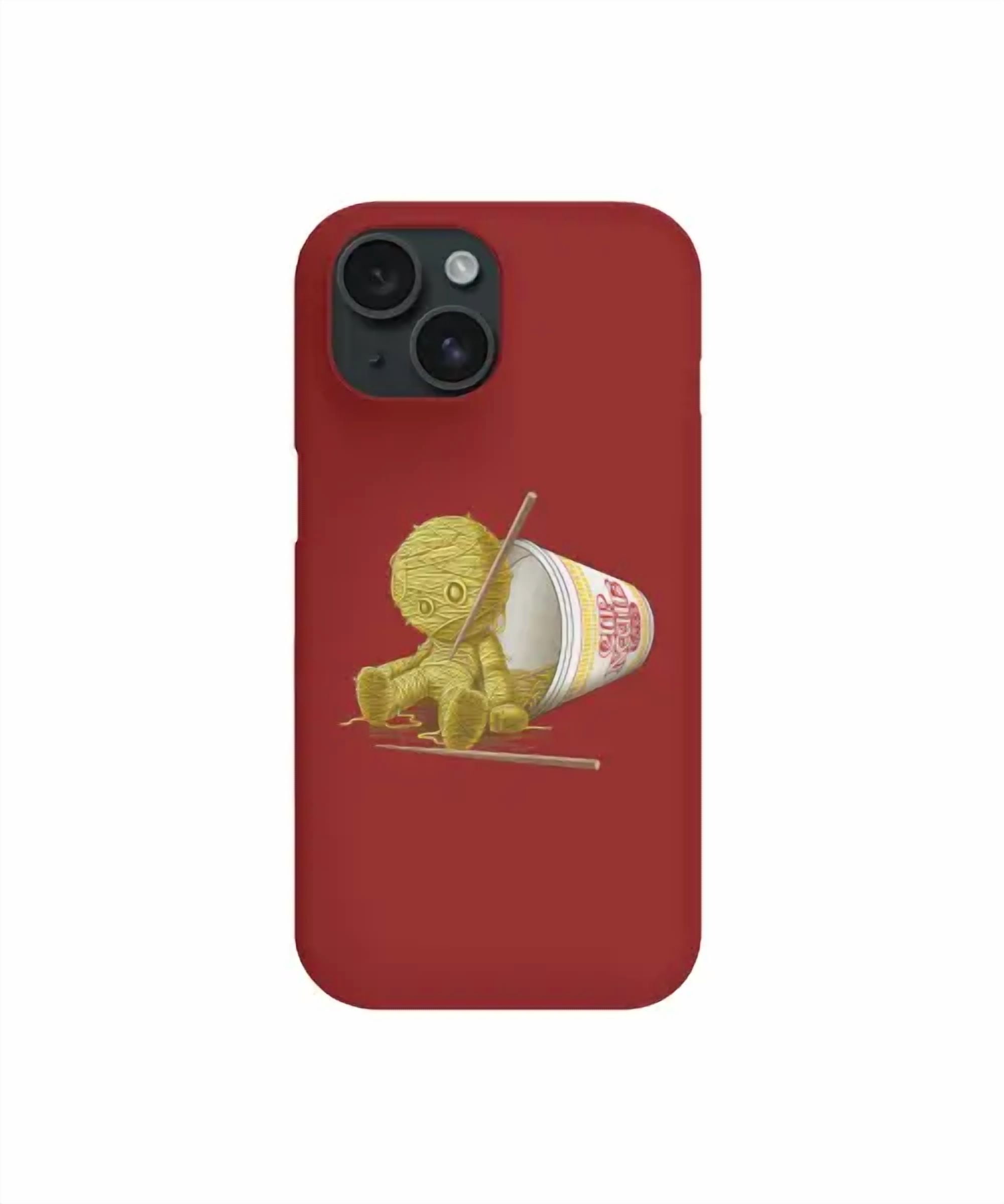 Bored Ramen'ses Funny Mummy Noodle Phone Case for iPhone 16 15 14 13 12 ...