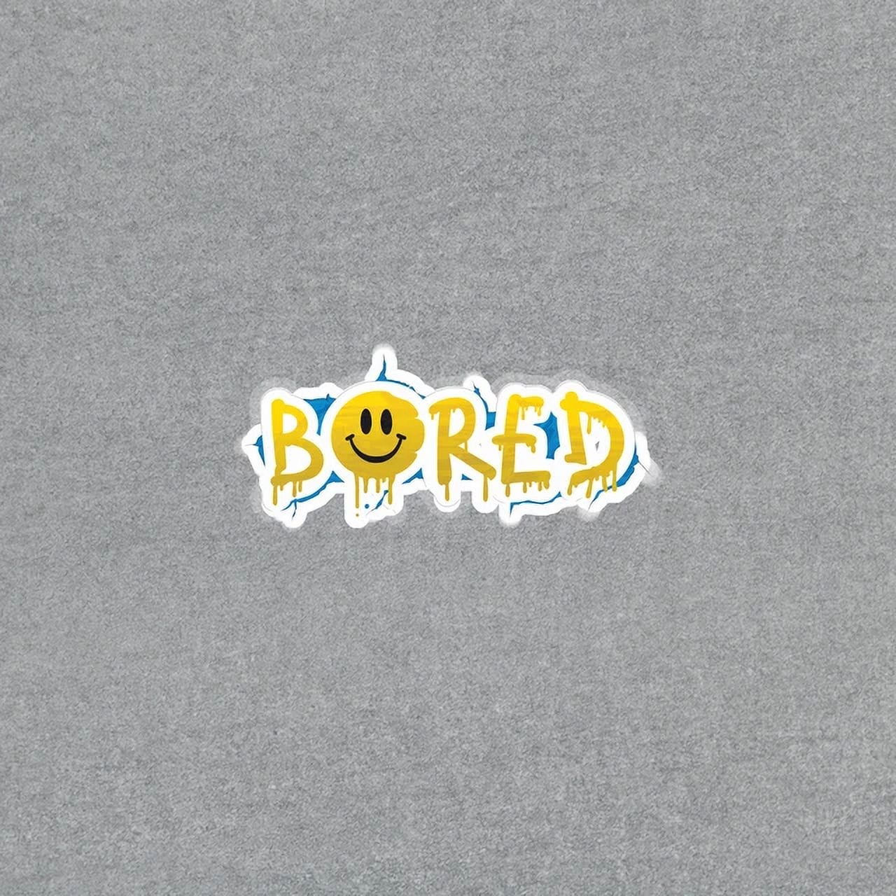 Bored Smiley Face Sticker - Yellow Graffiti Style Decalphone Decal ...