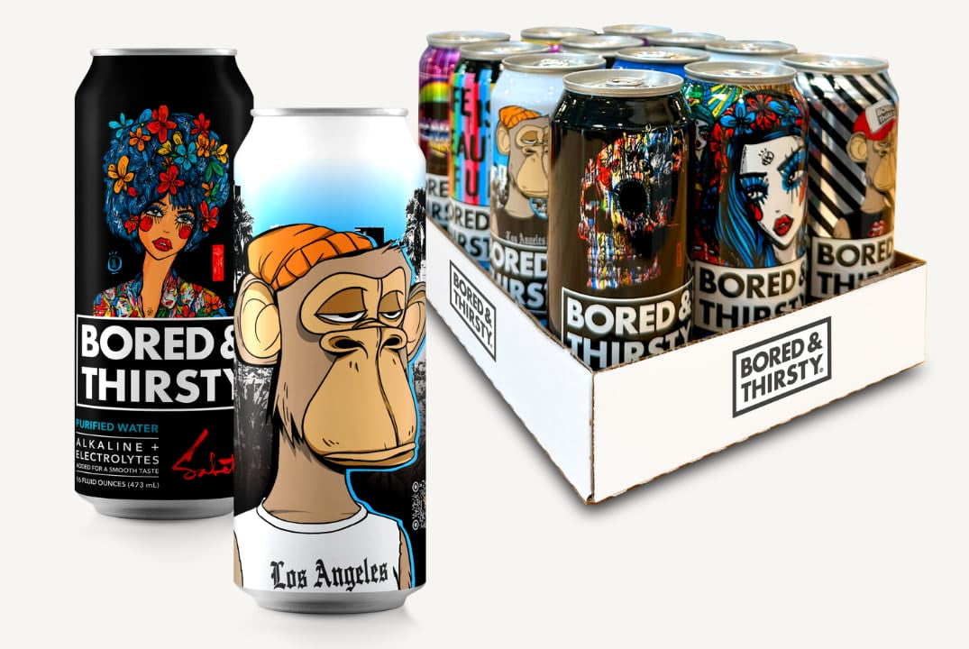 Bored & Thirsty Alkaline Canned Water w/ Electrolytes & Trace Minerals ...