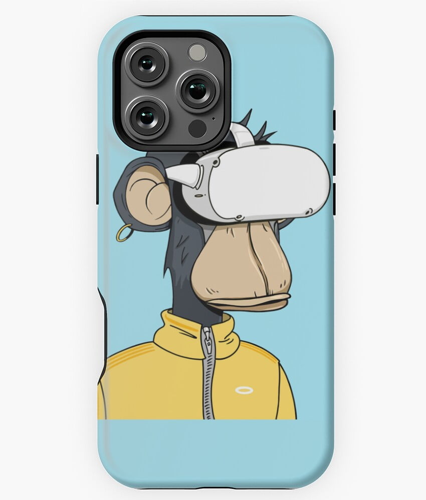 Bored VR Chimp Virtual Reality Gamer Phone Case for iPhone 16 15 14 13 ...