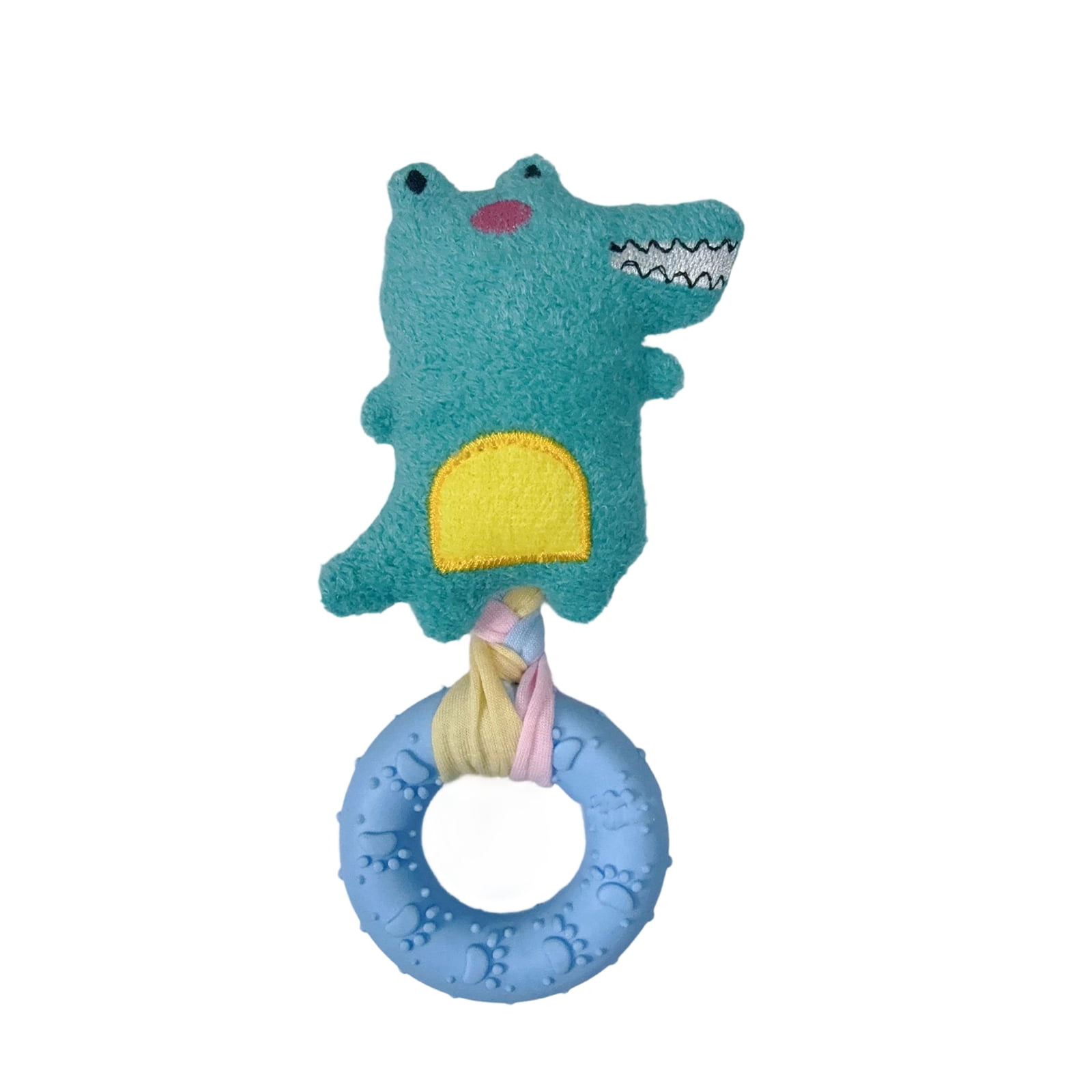 Boredom Buster Dog Toys, Squeaky Plush & Rubber Chew Rings, Teething ...