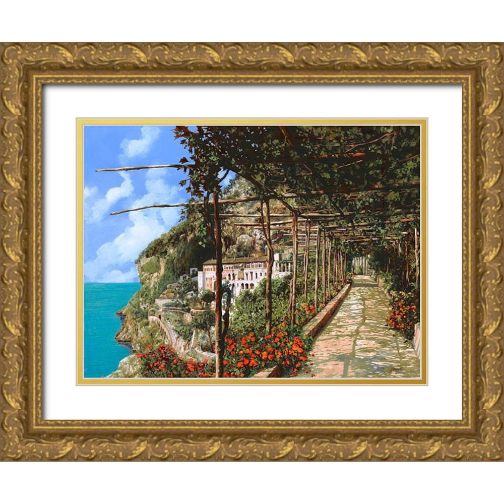 Borelli, Guido 14x12 Gold Ornate Wood Framed with Double Matting Museum ...