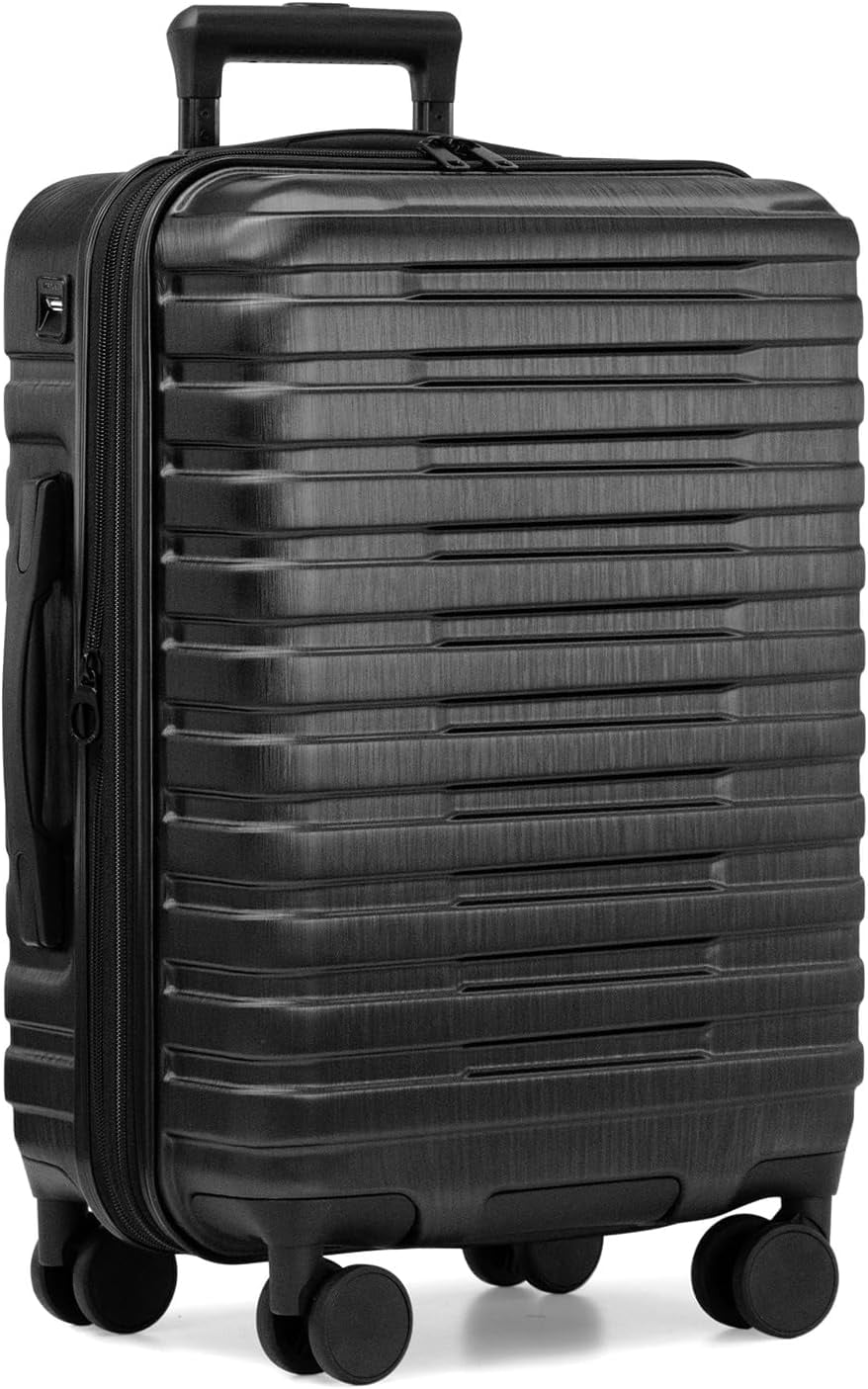 Boren Polycarbonate Hardside Rugged Travel Suitcase Luggage with 8 ...