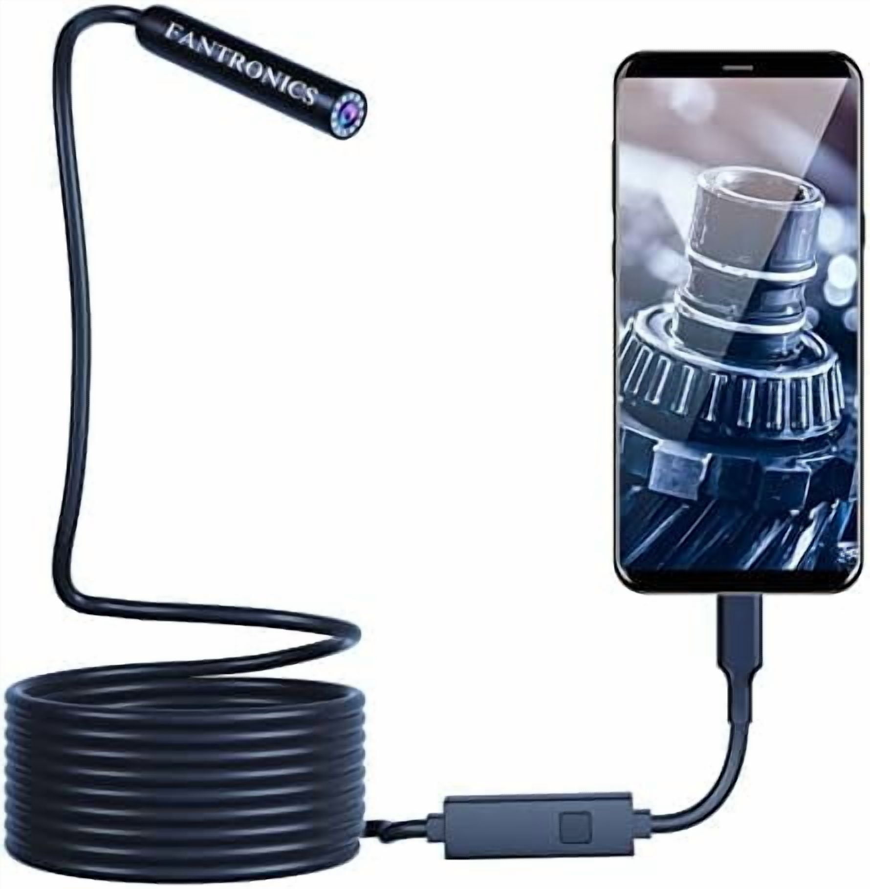 Borescope Inspection Camera, Industrial Endoscope IP67 Waterproof 8mm ...