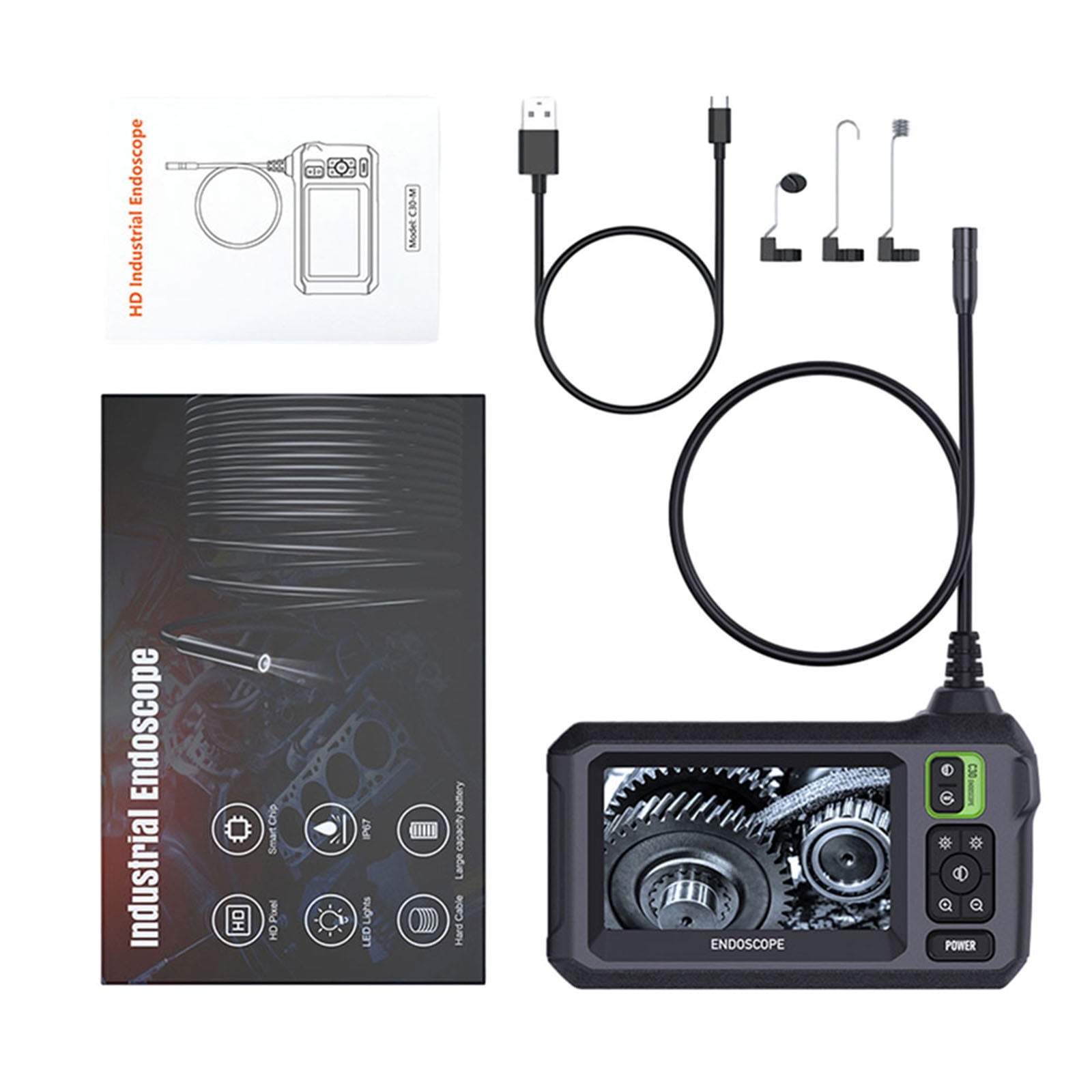 Borescope inspection camera endoscope car repair home appliance imaging ...