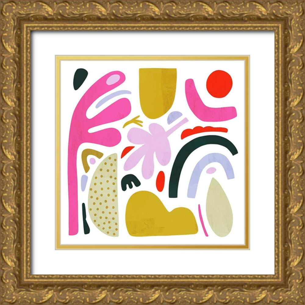 Borges, Victoria 12x12 Gold Ornate Wood Framed with Double Matting ...