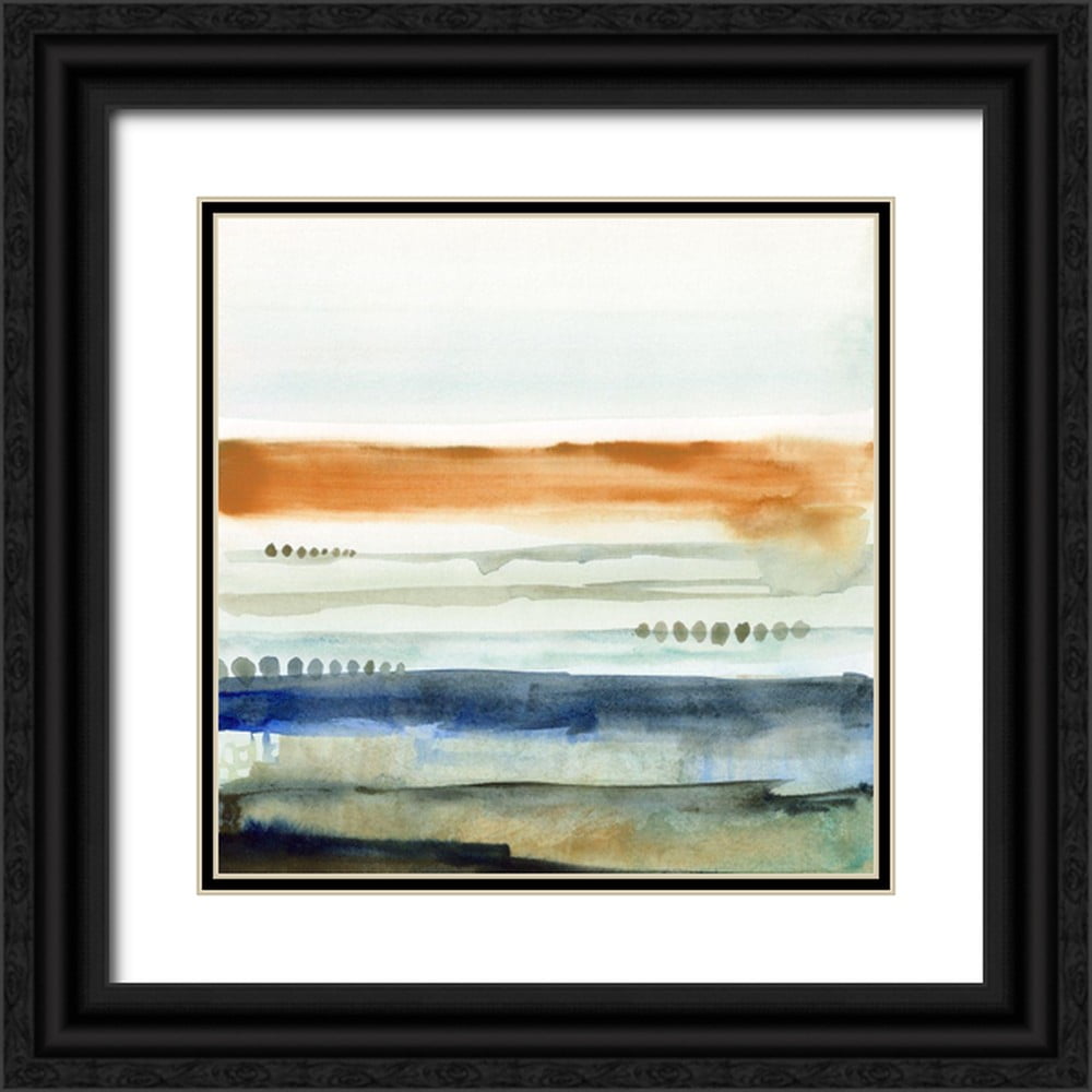 Borges, Victoria 15x15 Black Ornate Wood Framed with Double Matting ...