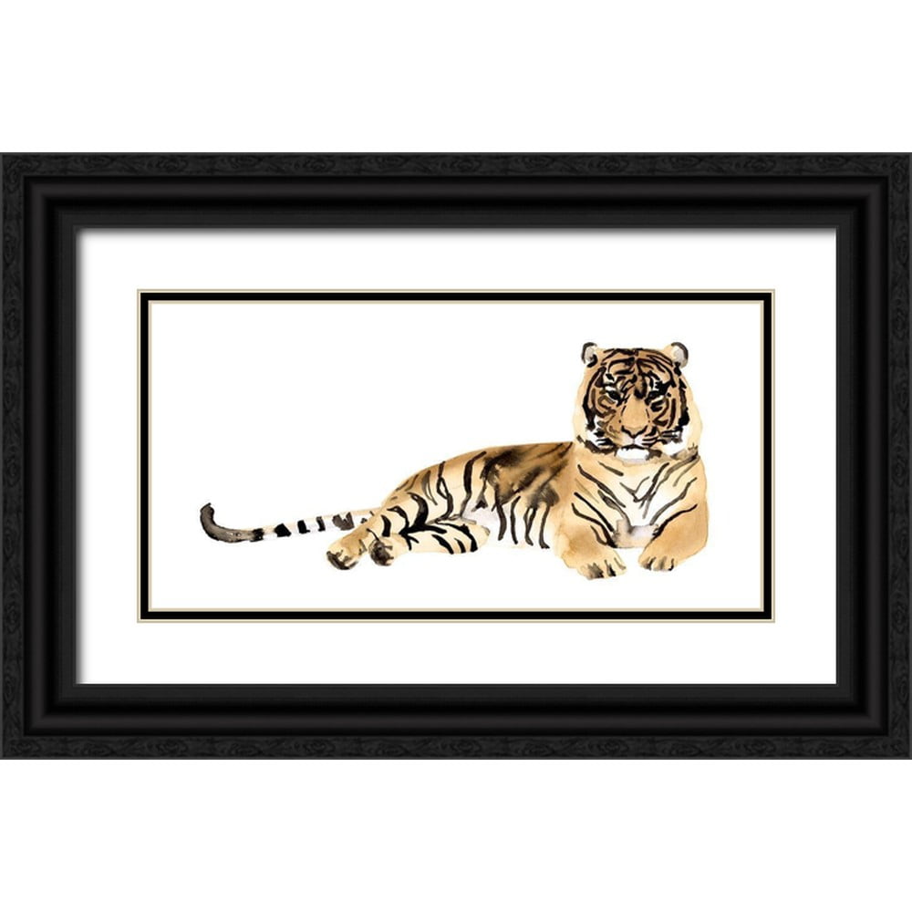 Borges, Victoria 24x14 Black Ornate Wood Framed with Double Matting ...