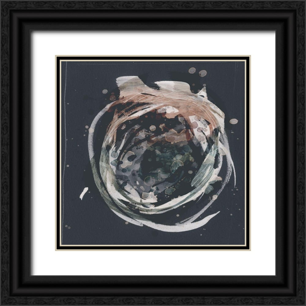 Borges, Victoria 26x26 Black Ornate Wood Framed with Double Matting ...