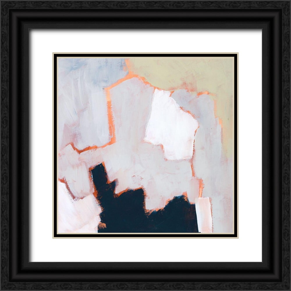 Borges, Victoria 26x26 Black Ornate Wood Framed with Double Matting ...